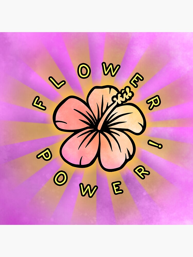 "Flower Power!" Sticker for Sale by KomodoBrothers | Redbubble