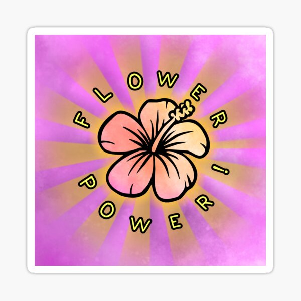 "Flower Power!" Sticker for Sale by KomodoBrothers | Redbubble