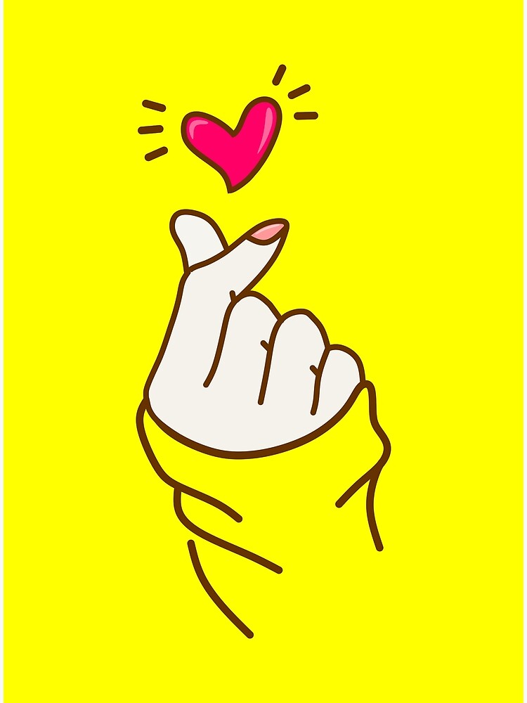 Póster «Símbolo de amor coreano, mini corazón, perfecto para fanáticos ...