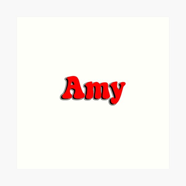 "Amy Name Sticker Custom Cute" Art Print for Sale by PeachiesDesigns ...