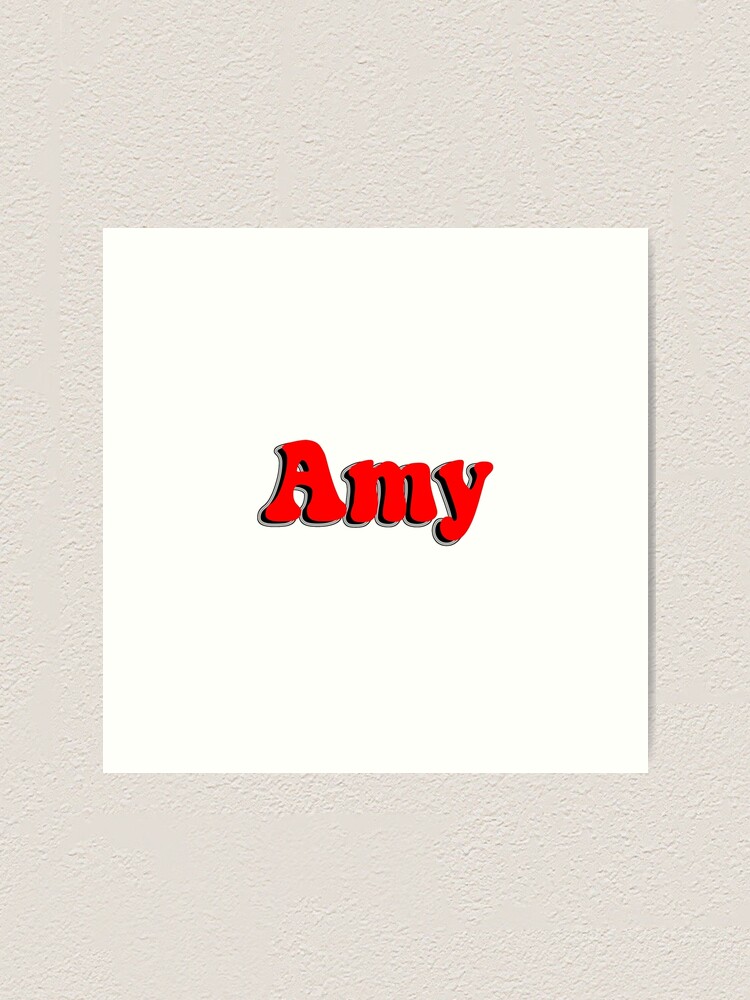 "Amy Name Sticker Custom Cute" Art Print for Sale by PeachiesDesigns ...