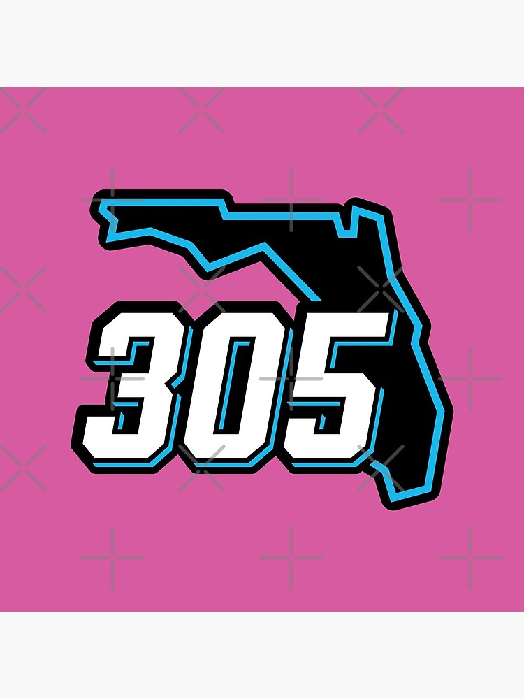 "Miami Vice 305 Logo auf Pink" Uhr von SleepyLab | Redbubble