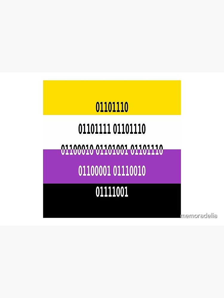 "'NONBINARY' in Binary Code on Non-Binary Flag" Mask for Sale by ...