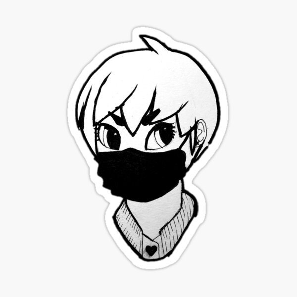 "Mask cartoon" Sticker for Sale by bubblesthepuppy | Redbubble