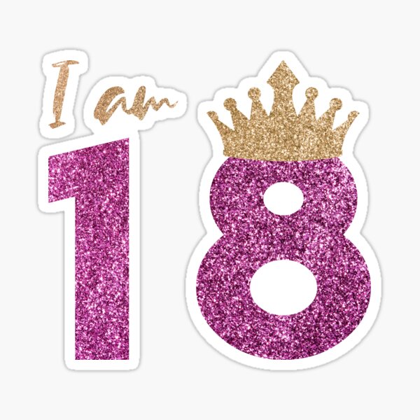 Pegatina «Tengo dieciocho cumpleaños dieciocho regalo 18 cumpleaños de ...