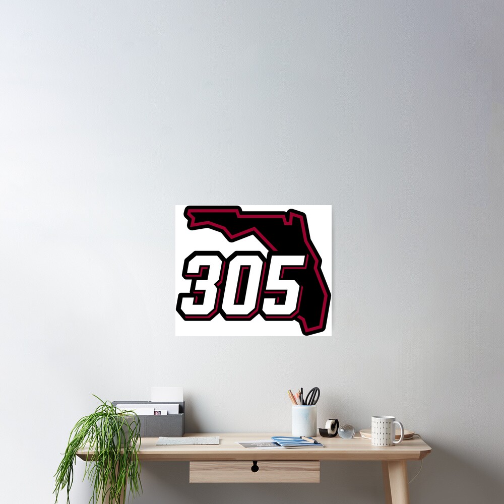 "Miami 305 Logo on White" Poster for Sale by SleepyLab | Redbubble