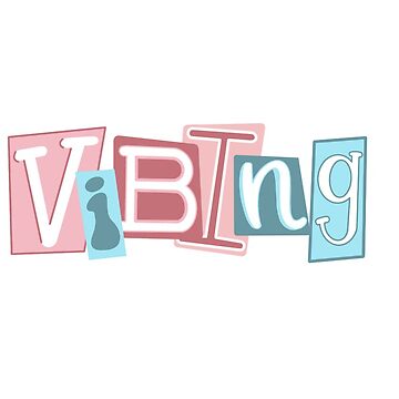 "Vibing " Sticker for Sale by giavillegas | Redbubble