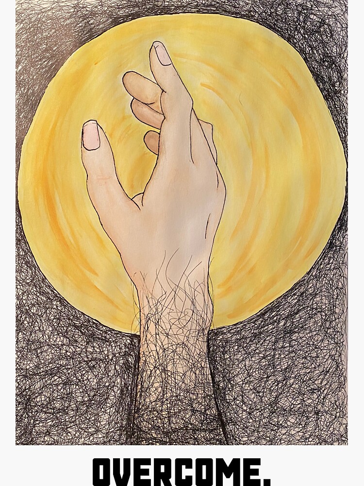 "Overcome" Sticker by KayGeeArt | Redbubble
