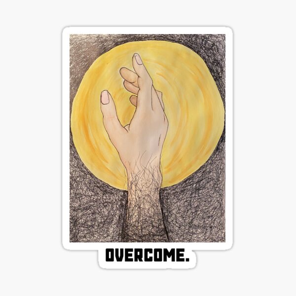 "Overcome" Sticker by KayGeeArt | Redbubble