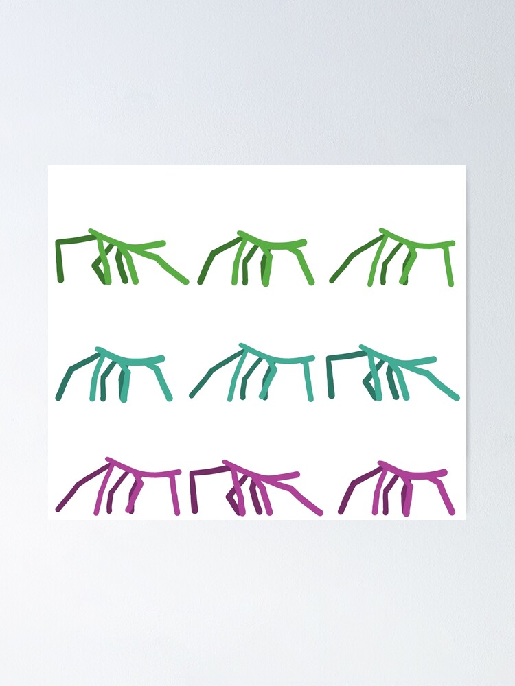 "Multi-Colored Stick Bugs" Poster for Sale by Kwaknet | Redbubble
