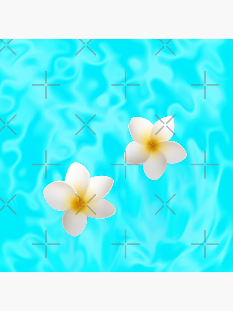 "Lilo and Nani inspired white plumeria hawaiian flowers" Sticker for ...