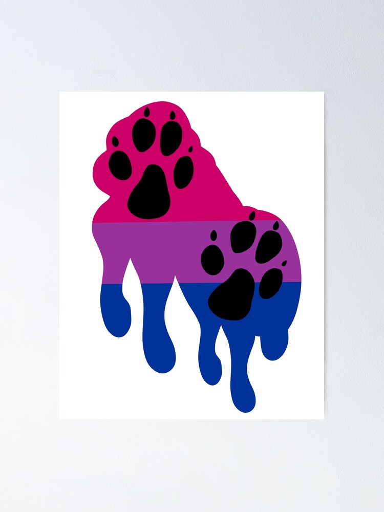 "Bi Flag Fox Paws" Poster for Sale by TheOddFox | Redbubble