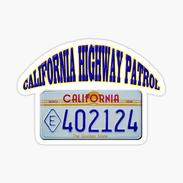 "California Highway Patrol License Plate" Sticker for Sale by ...
