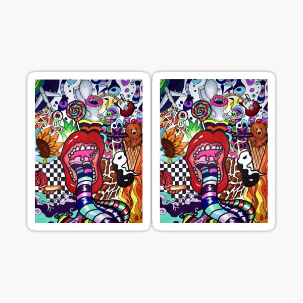 "A Trippy Assortment" Sticker for Sale by Anartica | Redbubble