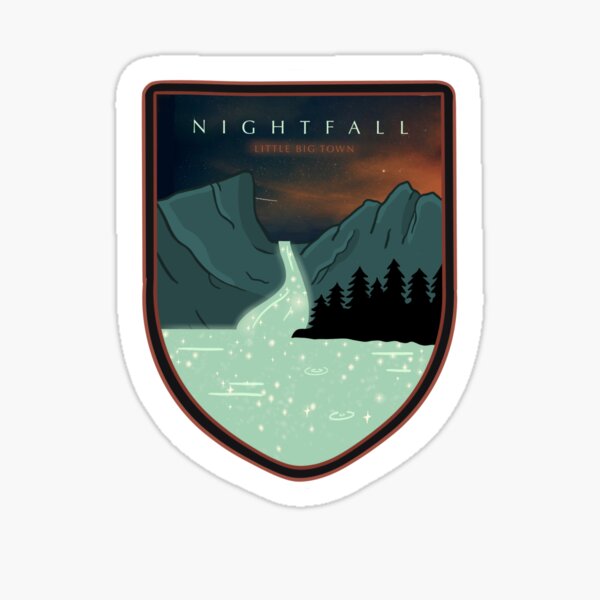 "NIGHTFALL LBT ILLUSTRATION" Sticker for Sale by LINNEAWALLSTEN | Redbubble