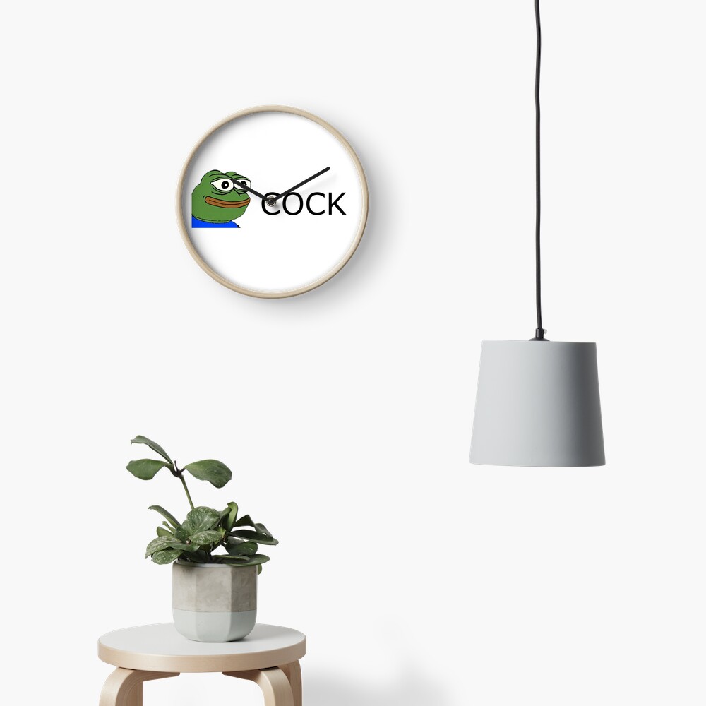 "YEP COCK" Clock by Vimpace | Redbubble