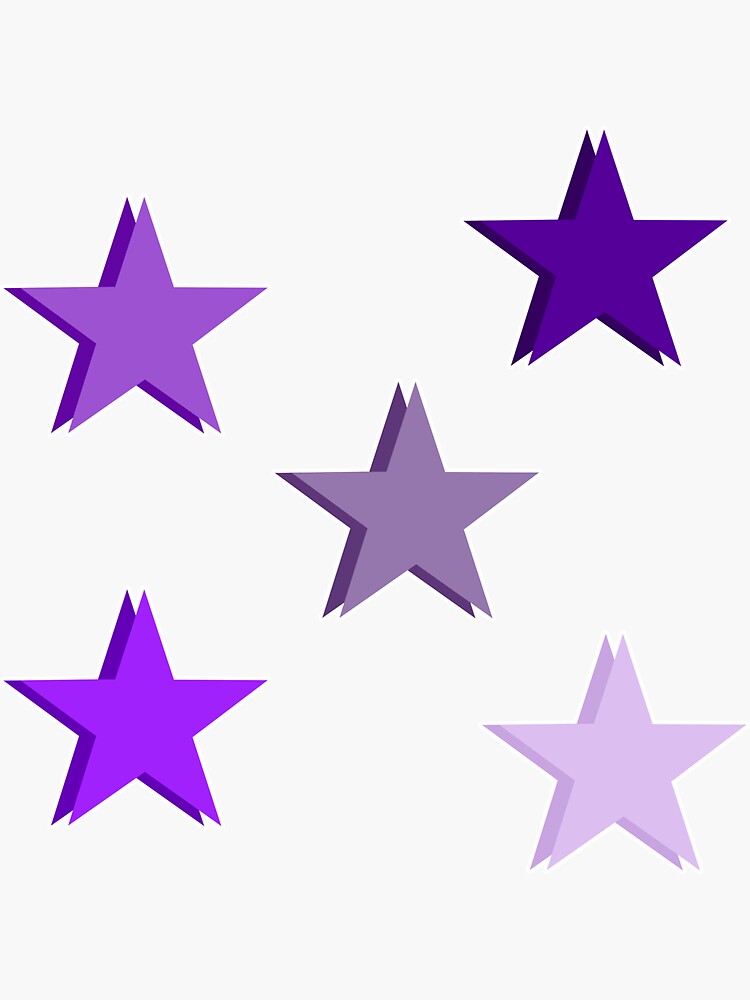 "Purple Stars " Sticker for Sale by elisesylvia05 | Redbubble