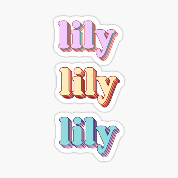 "Lily Word Art" Sticker for Sale by Arexus | Redbubble