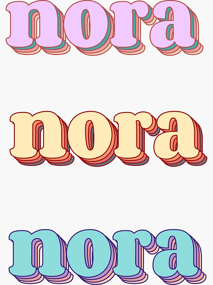 "Nora Word Art" Sticker for Sale by Arexus | Redbubble