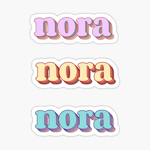 "Nora Word Art" Sticker for Sale by Arexus | Redbubble