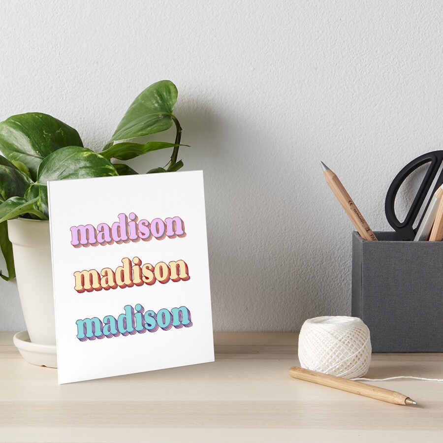 "Madison Word Art" Art Board Print for Sale by Arexus | Redbubble