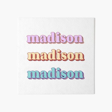 "Madison Word Art" Art Board Print for Sale by Arexus | Redbubble