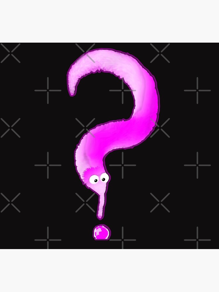 "Worm on a string question mark" Poster for Sale by urban-color | Redbubble