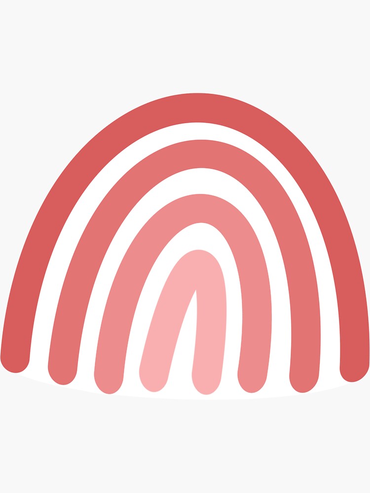 "Pink Rainbow" Sticker by angiemejia | Redbubble