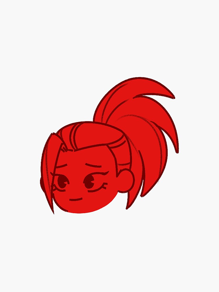 "Chibi Yaoyorozu Momo Head" Sticker by CrayCrayons | Redbubble