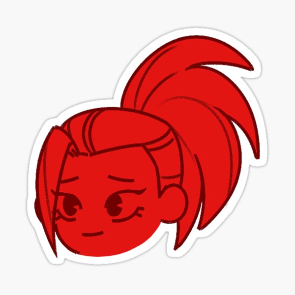 "Chibi Yaoyorozu Momo Head" Sticker by CrayCrayons | Redbubble