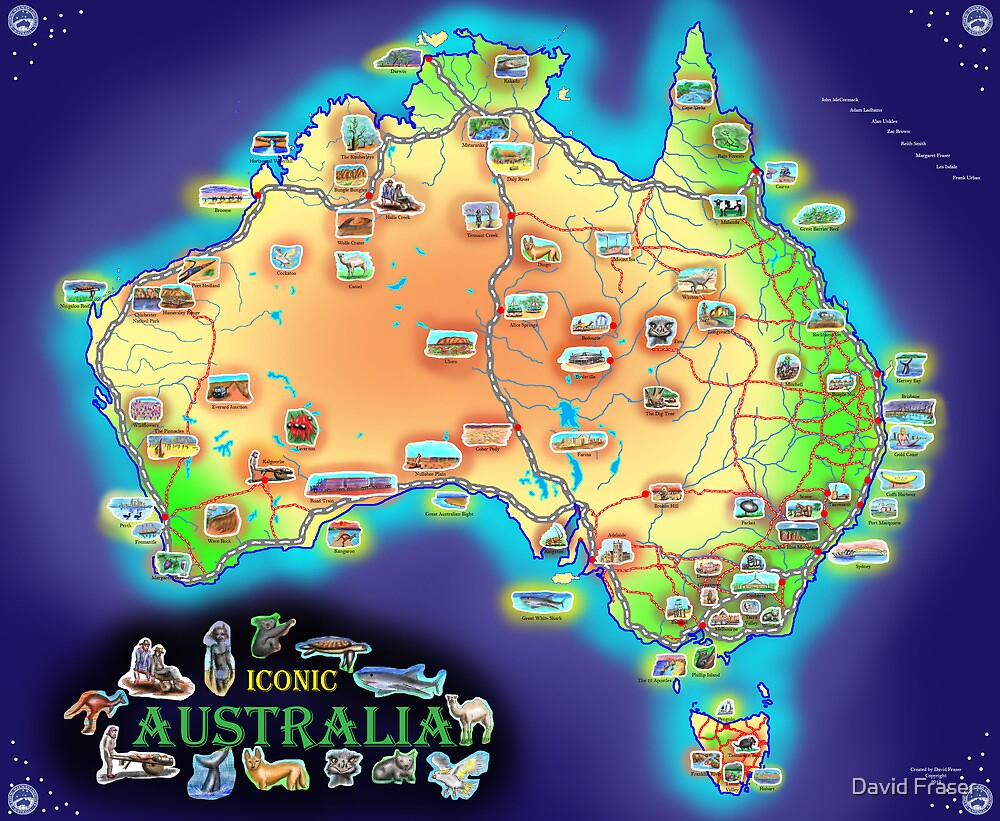 "Iconic Australia" by David Fraser | Redbubble