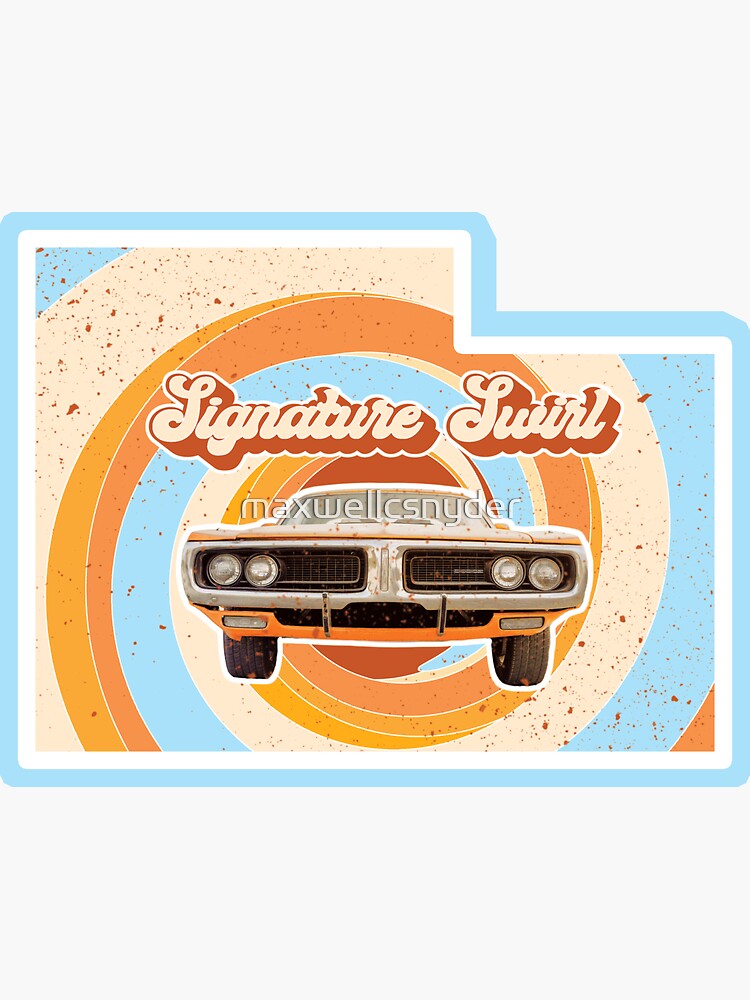 "Signature Swirl" Sticker by maxwellcsnyder | Redbubble