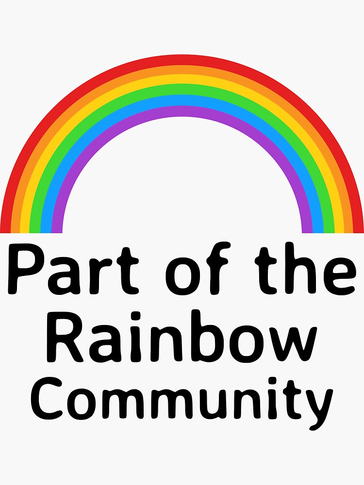 "Part of the Rainbow Community thin" Sticker for Sale by tigertom58 ...
