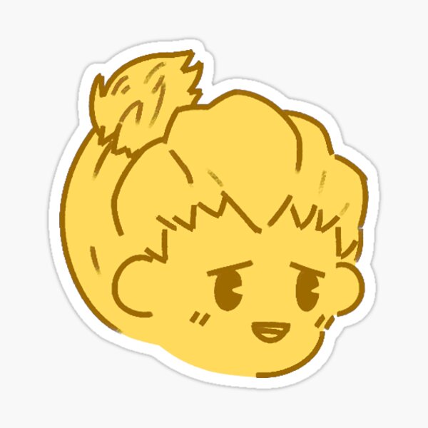 "Chibi Mashirao Ojiro Head" Sticker by CrayCrayons | Redbubble