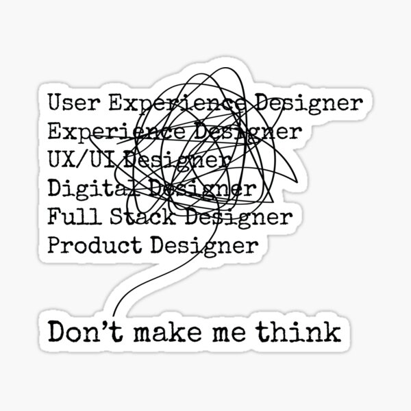 "UX UI Designer Confusing Job Titles, Don't make me think Book UX Book ...