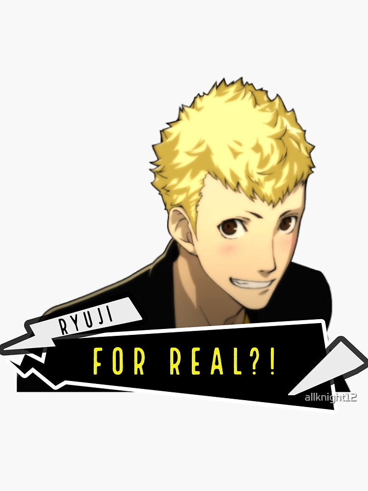 "Ryuji "For Real?!"" Sticker for Sale by allknight12 | Redbubble