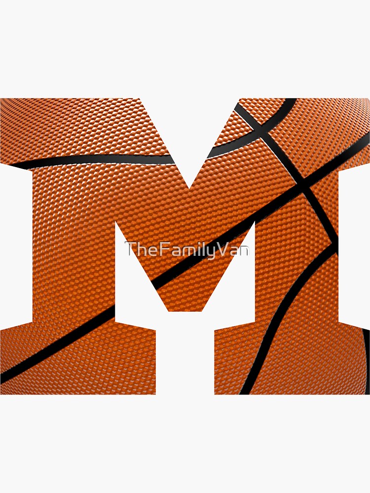 "Personalized Basketball Monogram Initial M" Sticker for Sale by ...