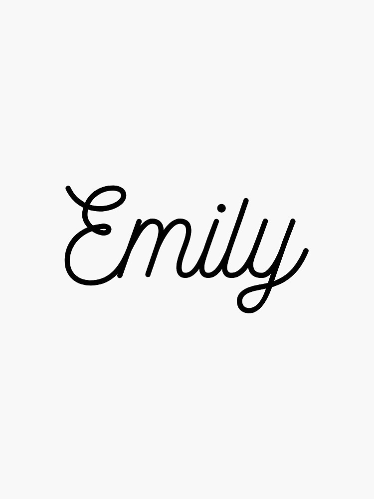 "Emily - Handwriting" Sticker for Sale by anndeliadesigns | Redbubble