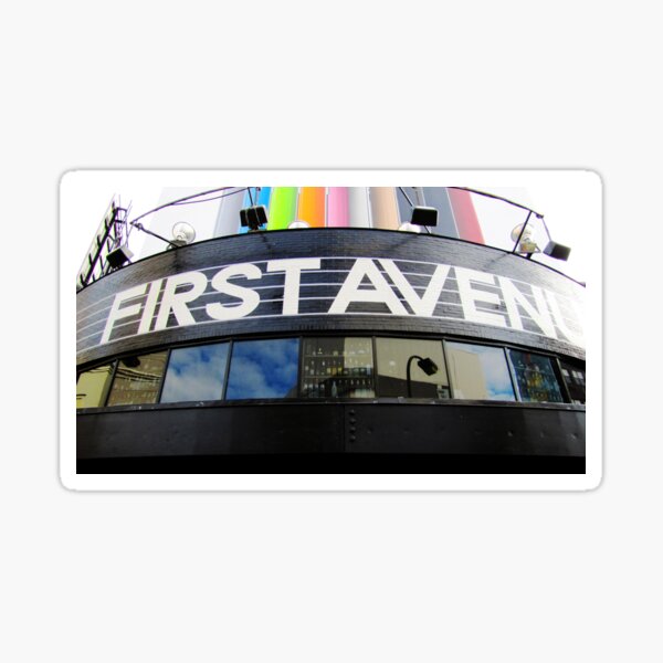 "FIRST AVE." Sticker for Sale by shutterbug2010 | Redbubble