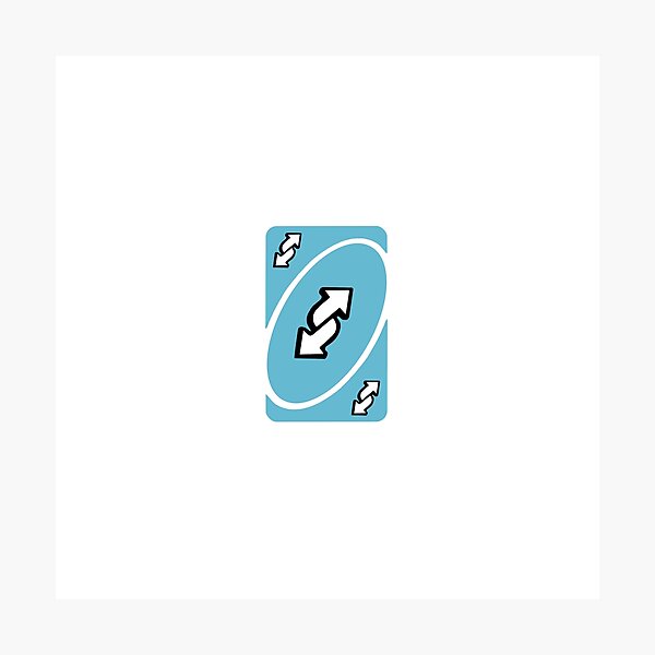"blue uno reverse card" Photographic Print for Sale by emilyeeet ...