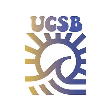 "UCSB Wave Gradient Surf" Sticker for Sale by teewoody | Redbubble