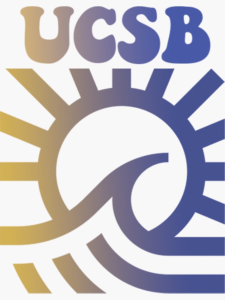 "UCSB Wave Gradient Surf" Sticker for Sale by teewoody | Redbubble