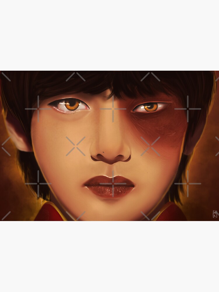 "bts v as atla zuko" Sticker for Sale by ninaxrina | Redbubble