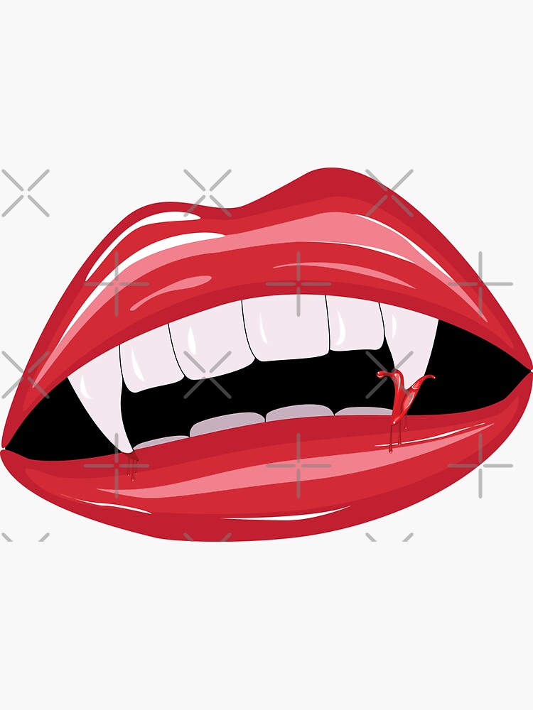 "Vampire lips" Sticker for Sale by AnnArtshock | Redbubble