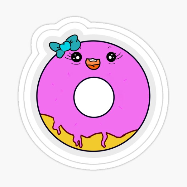 "Cute Donut Sticker" Sticker for Sale by noahhorvath | Redbubble