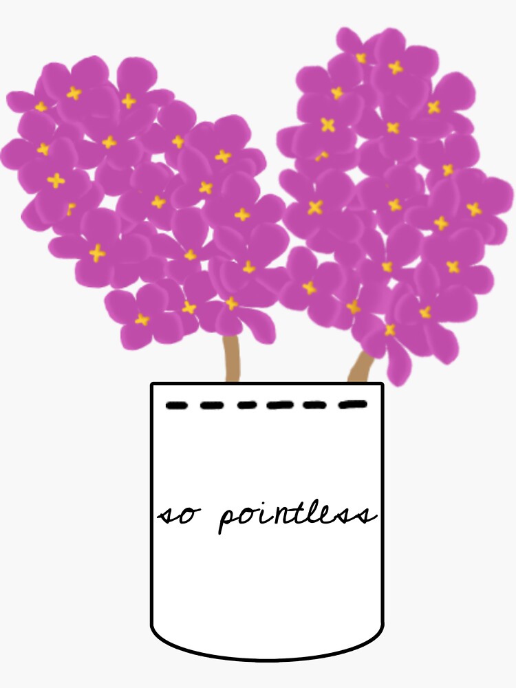 "Pocket Full of Lilacs That I Picked, So Pointless" Sticker for Sale by ...