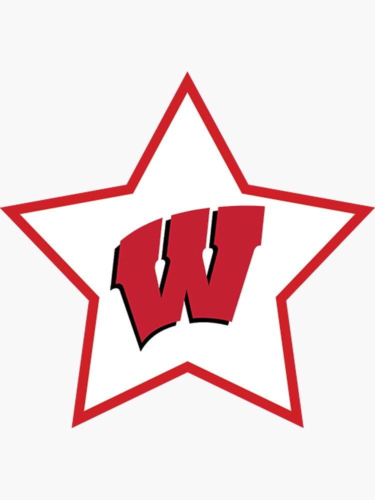 "University of Wisconsin Madison Badgers W Star Sticker" Sticker for ...
