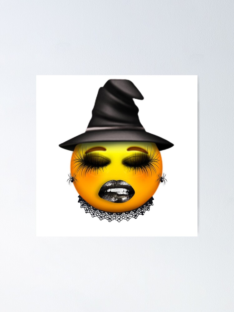 "Witch Glam Emoji" Poster for Sale by yawnni | Redbubble