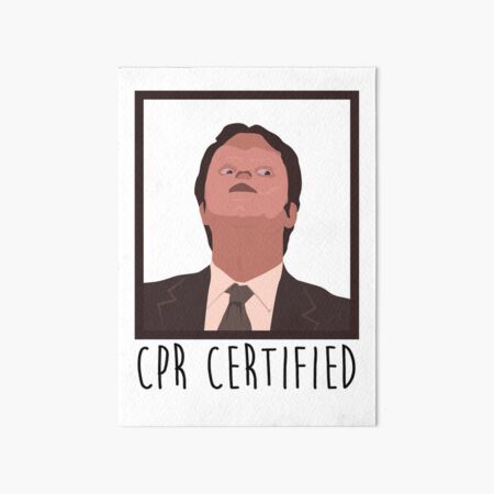 "Dwight Schrute CPR Mask" Art Board Print by SparksGraphics | Redbubble