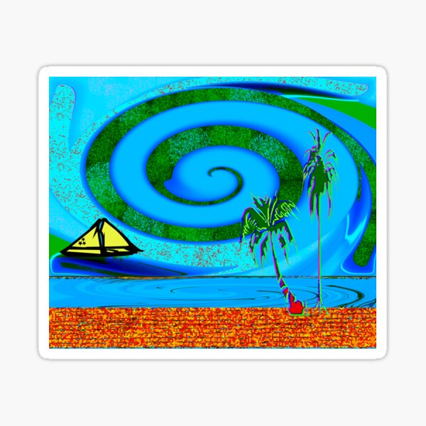 "paradise bermuda triangle style" Sticker by bunnyandstar | Redbubble